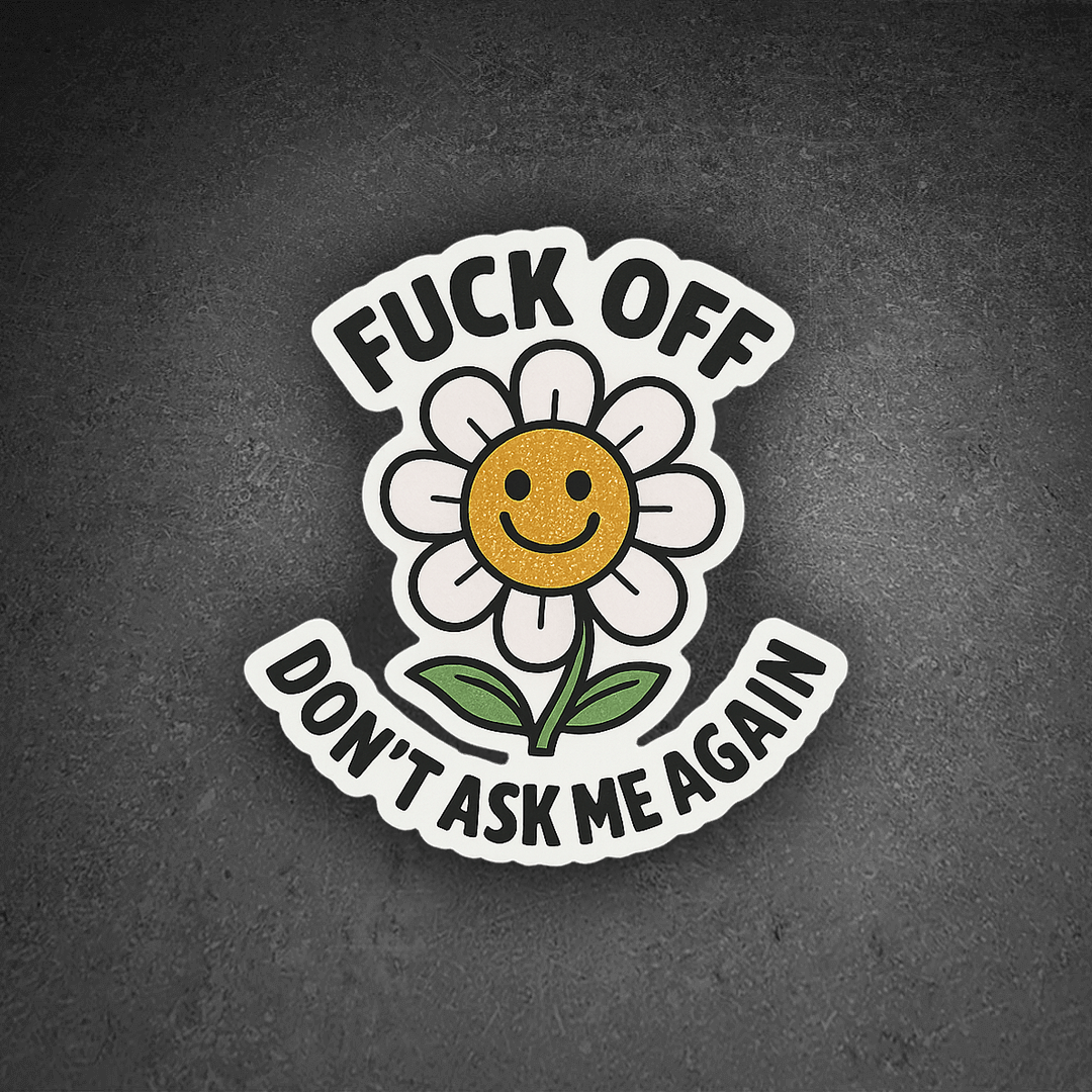 Smiley Flower Sticker