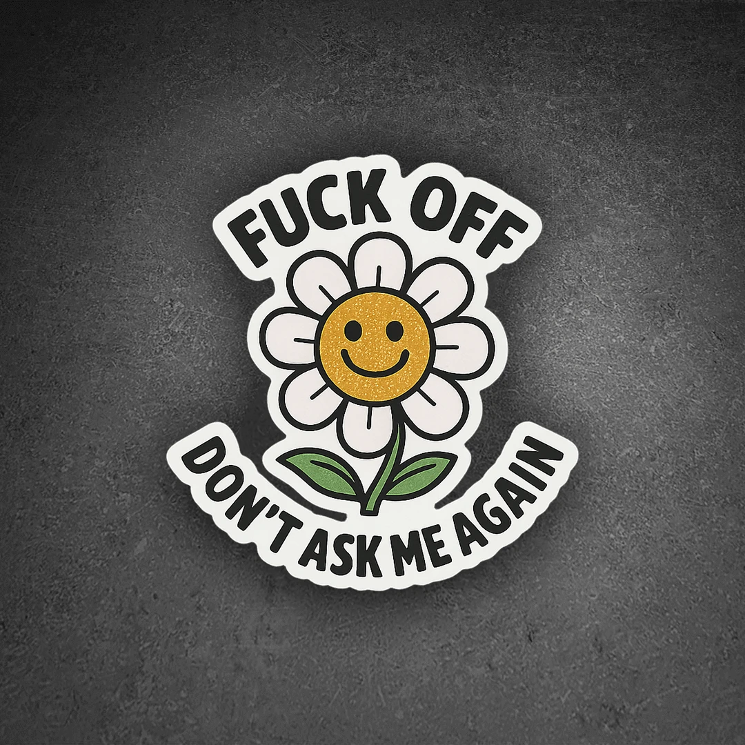 Smiley Flower Sticker