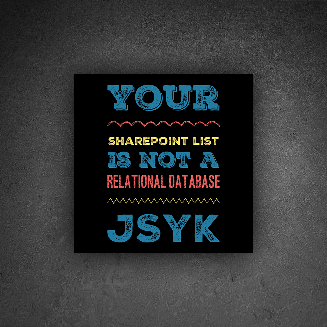 SharePoint is not a database